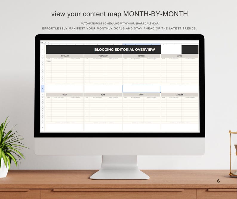 Digital Content Planner: Social Media Calendar & Marketing (digital ...