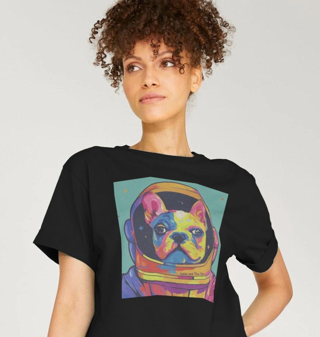Pop Art No. 1 Astronaut Frenchie Women's Organic Relaxed Fit T-shirt ...