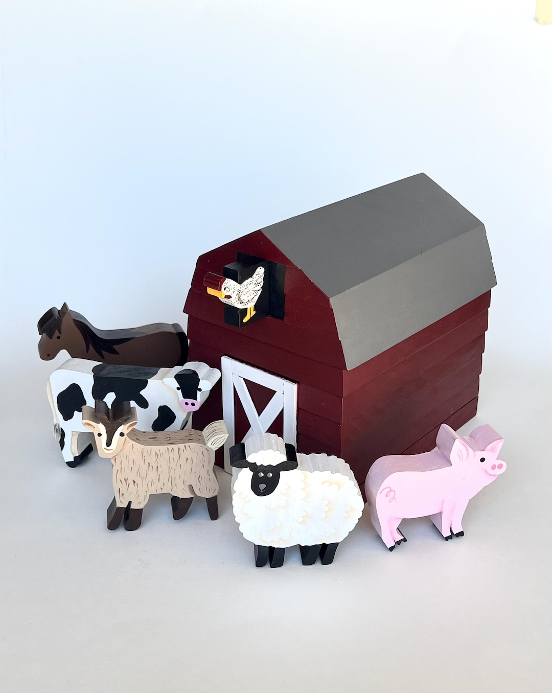 3D Barn Puzzle, Barn Plan, Wood Puzzle, Puzzle, Barnyard Animal, Kids ...
