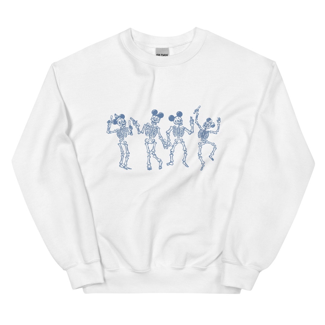 The Blue Happy Skeletons Adult Sweatshirt HAPPY THREADS by KELS - Etsy