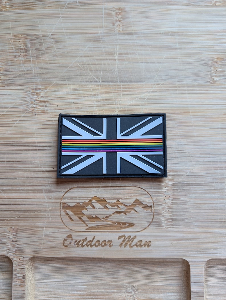 Moral Patch, Rubber, Resin, Union Flag, Union Jack, Subdued Flag, LGBTQIA+, Support, Team Player ...