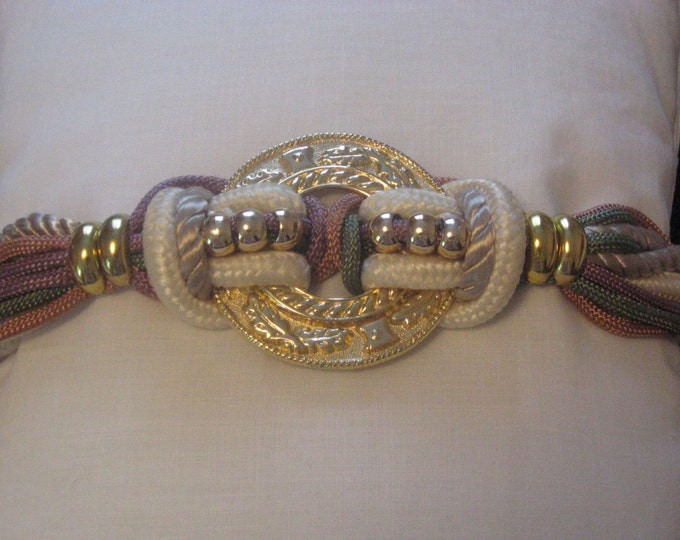 VINTAGE 80s UNIQUE GOLD DISC BELT, STRETCHES TO FIT - Etsy