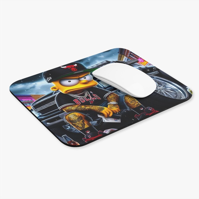 Bart Simpson Mouse Pad rectangle Desk Pad Monzi - Etsy
