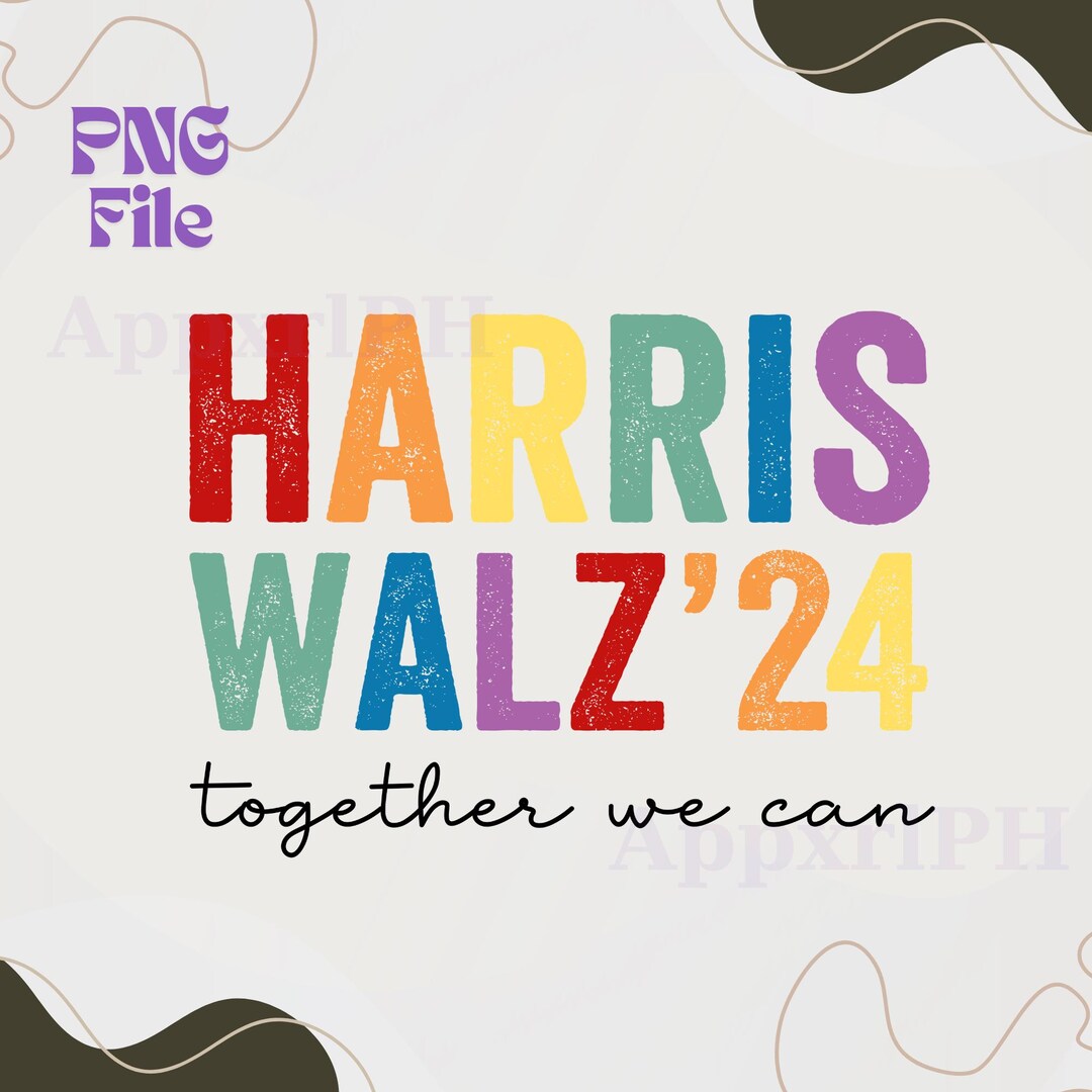 Harris Walz 24 PNG, Harris Walz 2024 Png, Kamala Harris Png, Harris ...