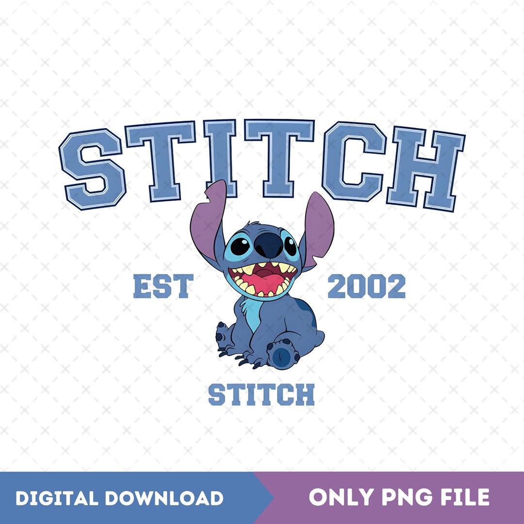 Retro Stitch Png, Stitch Est 2002 Png, Stitch Balloons Png, Magical ...