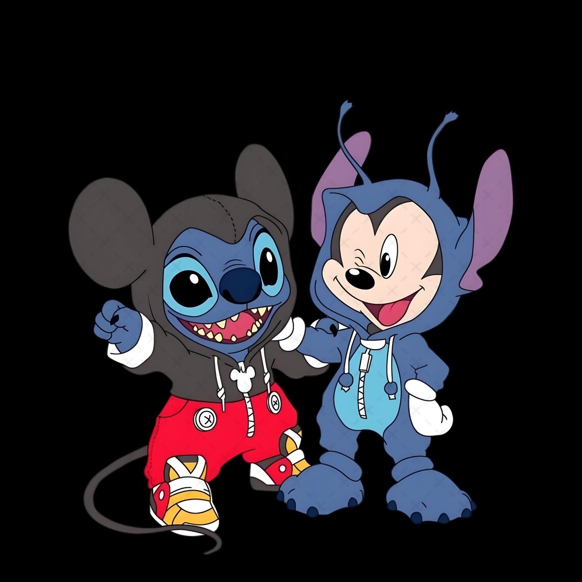 Mickey and Stitch Png, Friend Squad Png, Stitch Png, Mickey Png Png ...