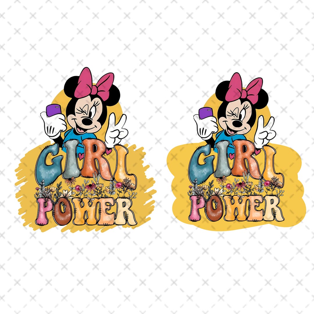 Girl Power PNG, Minnie Mouse Power Girl PNG, Minnie Mouse, Girl Tshirt ...