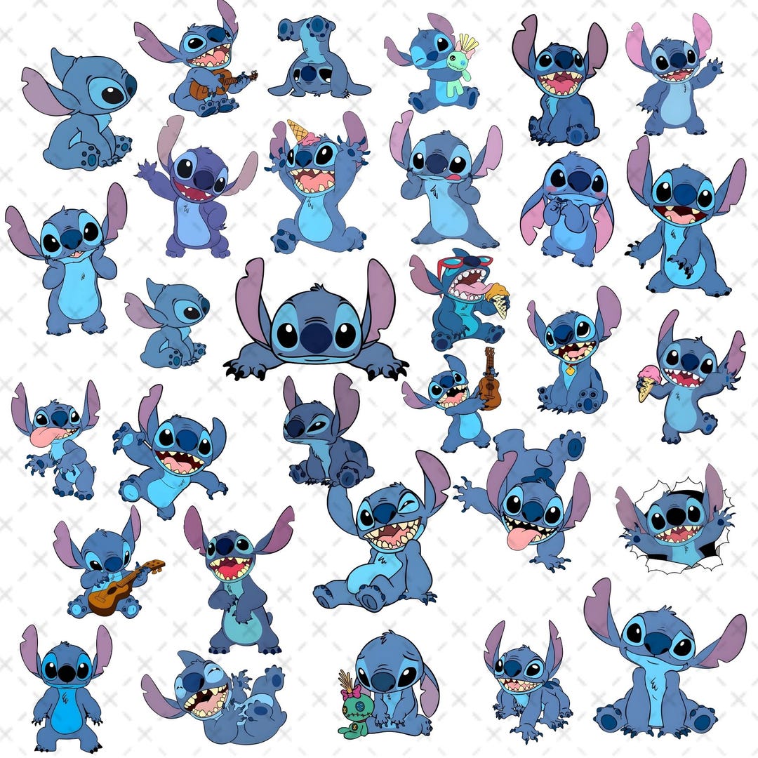 Stitch Bundle Png, Stitch 30 Png, Stitch Pack, Cut Files for Cricut ...