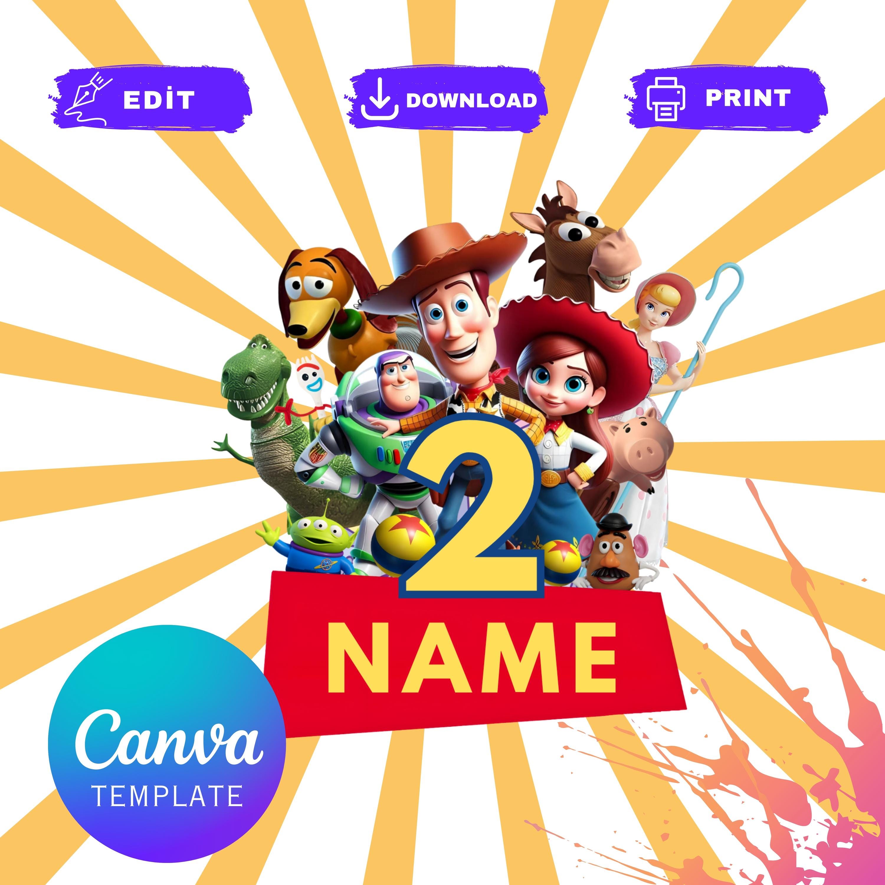 Editable Toy Story PNG, Toy Story Birthday, Buzz and Woody PNG, Toy ...