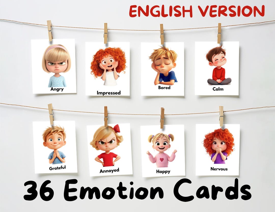 Printable Emotion Cards for Kids | Social Emotional Learning Flashcards ...