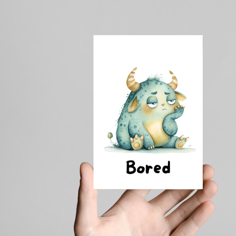 Monster Emotion Cards for Kids – Montessori Feeling Flashcards ...