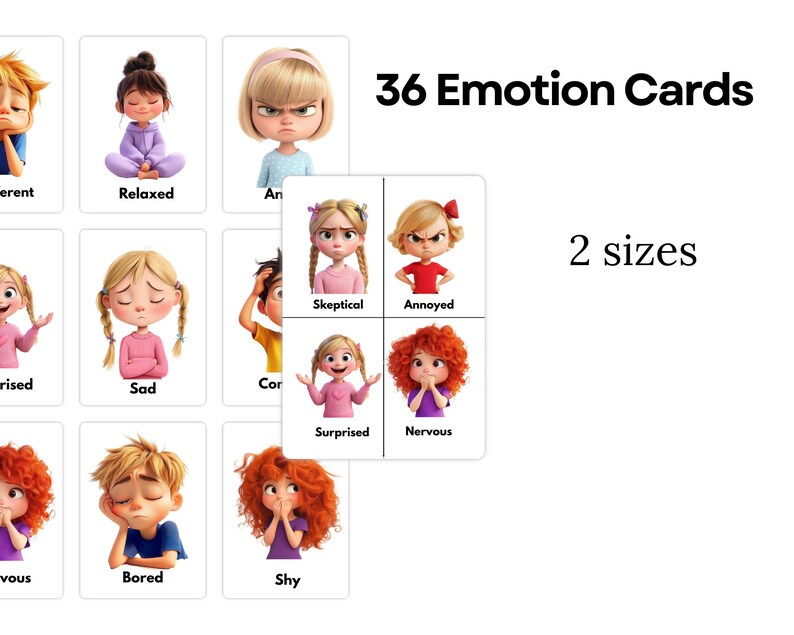 Printable Emotion Cards for Kids | Social Emotional Learning Flashcards ...