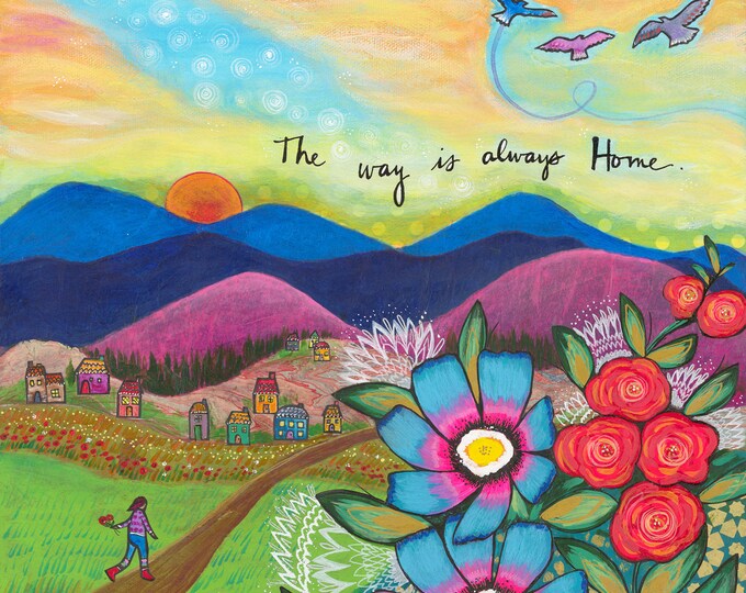 Flat Print : the Way Home 8x8 - Etsy