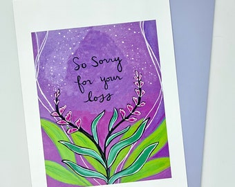 Sorry for Your Loss Blank Inside Card - Etsy