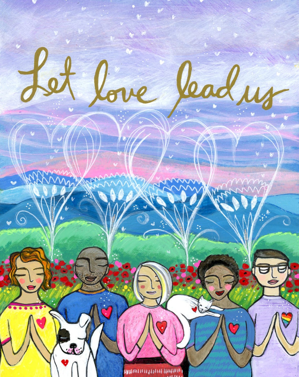 Greeting Card : Let Love Lead | Etsy