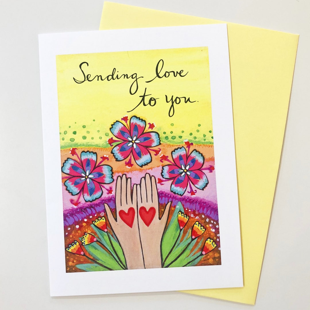 Greeting Card : Sending Love - Etsy