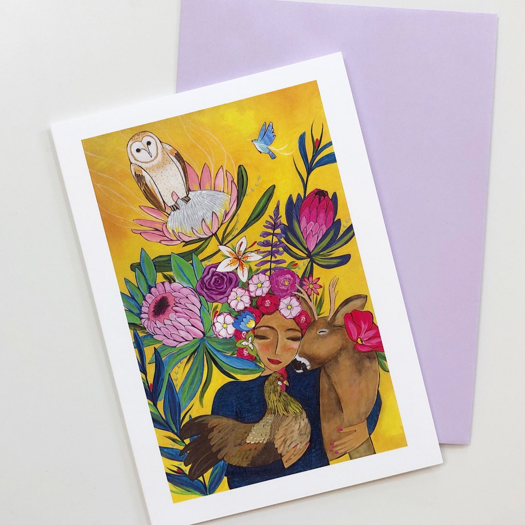 Greeting Card Blank Inside : Fierce Love - Etsy