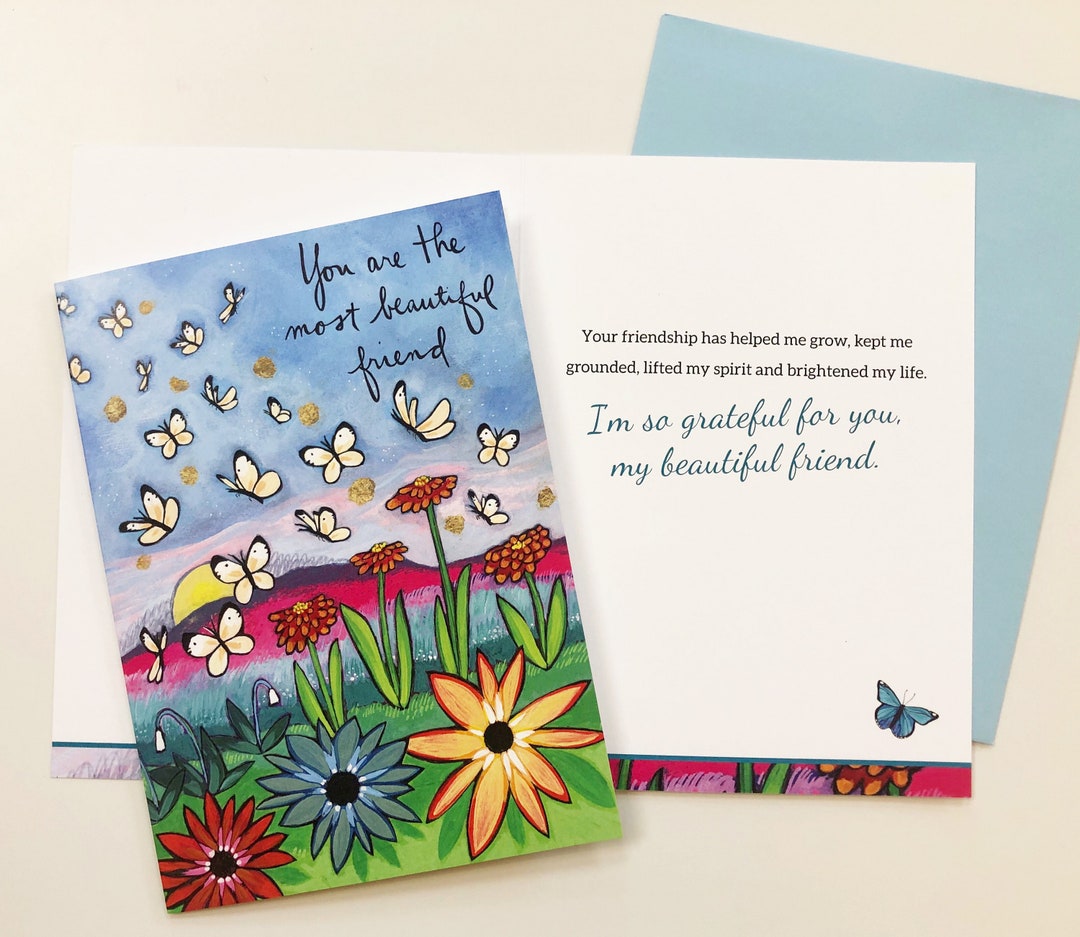 Greeting Card : Grateful Friendship - Etsy