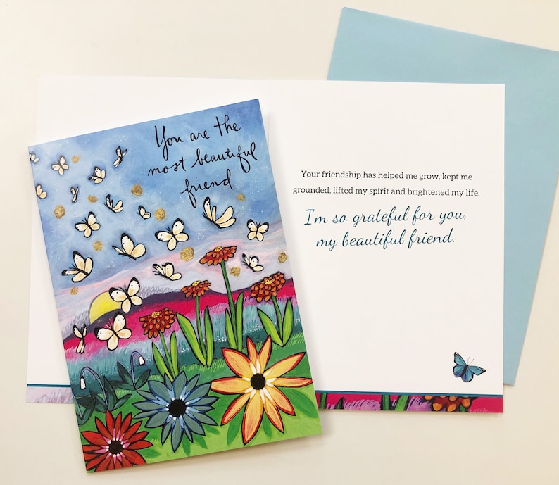 Greeting Card : Grateful Friendship - Etsy