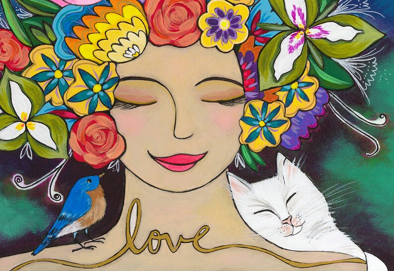 Flat Print : Abundance Goddess 8x10 | Etsy