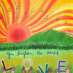 Greeting Card : You Brighten the World | Etsy