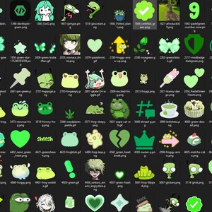 Discord Emotes W/ 250 GREEN EMOTES PACK | for Discord and Twitch | Cute ...