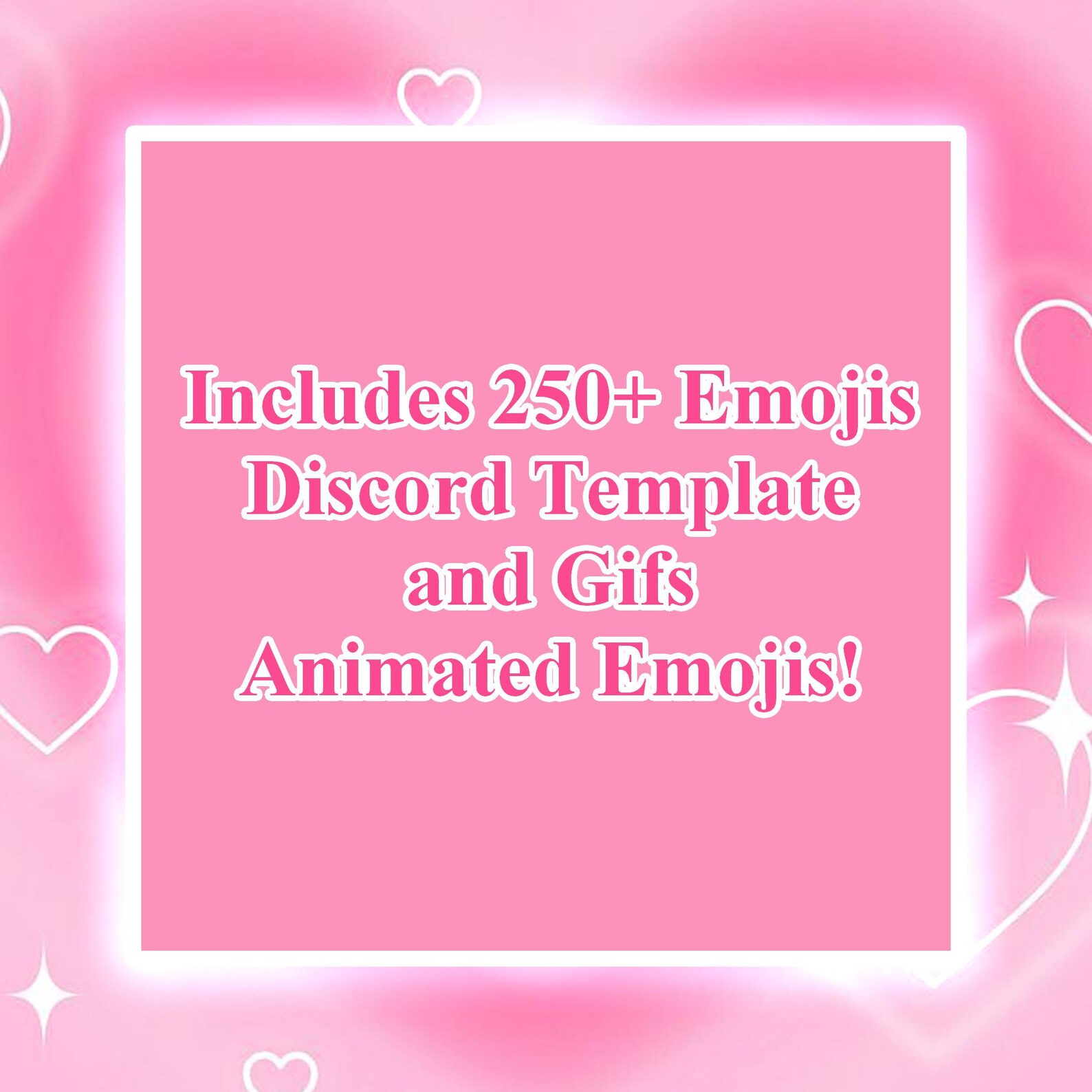 Discord Template W/ 250 PINK EMOTES PACK | for Discord and Twitch ...