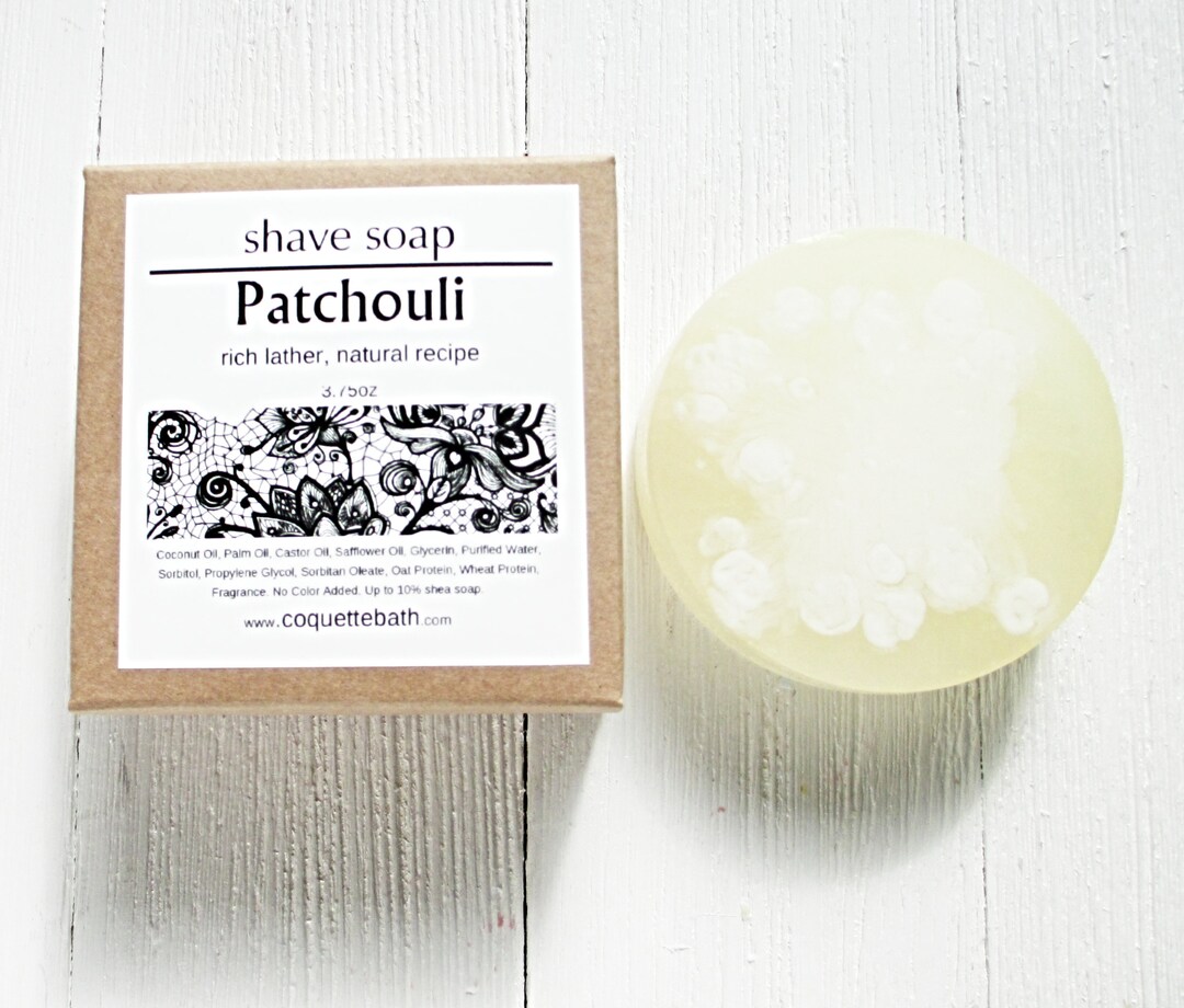 Patchouli Shave Soap, Pick Size, Rich Creamy Lather for That Close ...