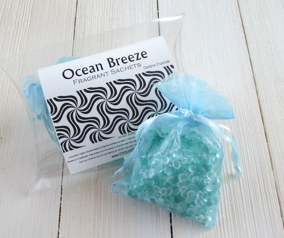 Ocean Breeze Sachets 2 Aroma Bead Sachets Fresh Clean - Etsy