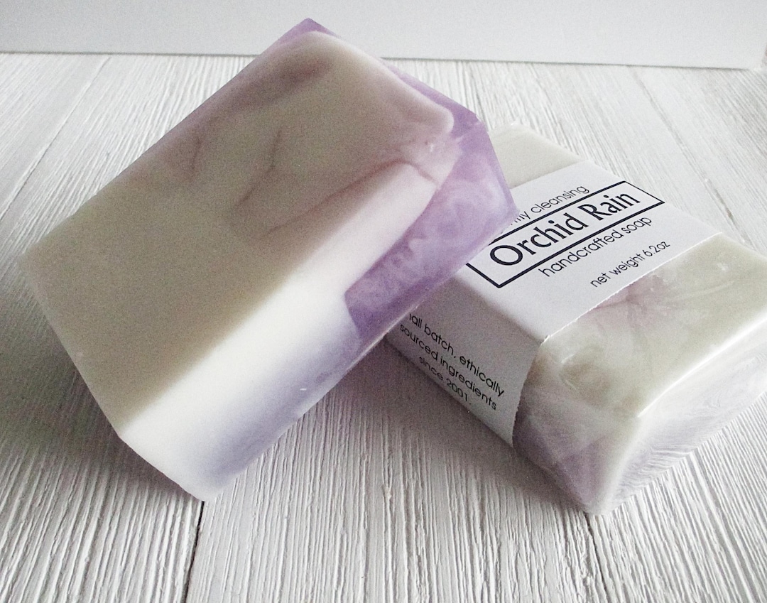 Orchid Rain Soap, Big Bar, 6.2oz, Creamy Lather Shea Butter Enriched ...