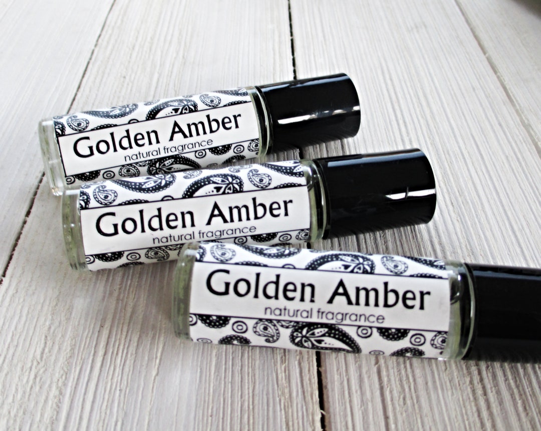 Golden Amber Perfume, 1/3oz Roller Bottle Formula, Warm Smoky Slightly ...