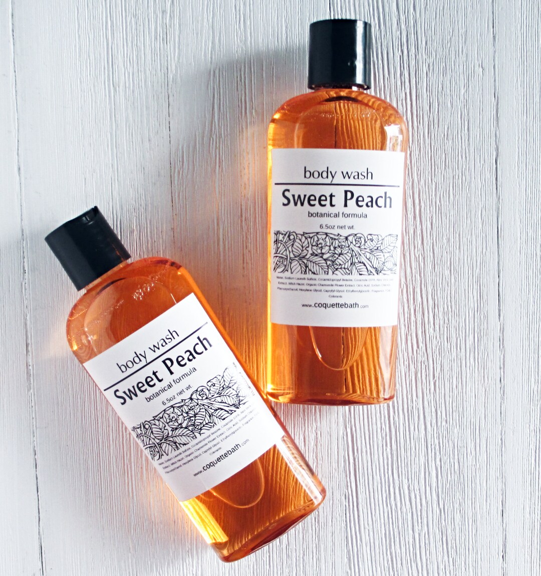 Sweet Peach Body Wash, 6.5oz Bottle or Combo Set, Gentle Body Wash ...