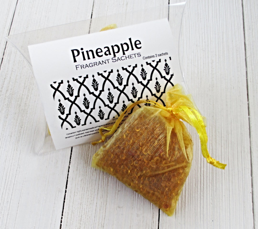Pineapple Sachets, 2pc Set, Use in Car, Luggage and More, Organza ...