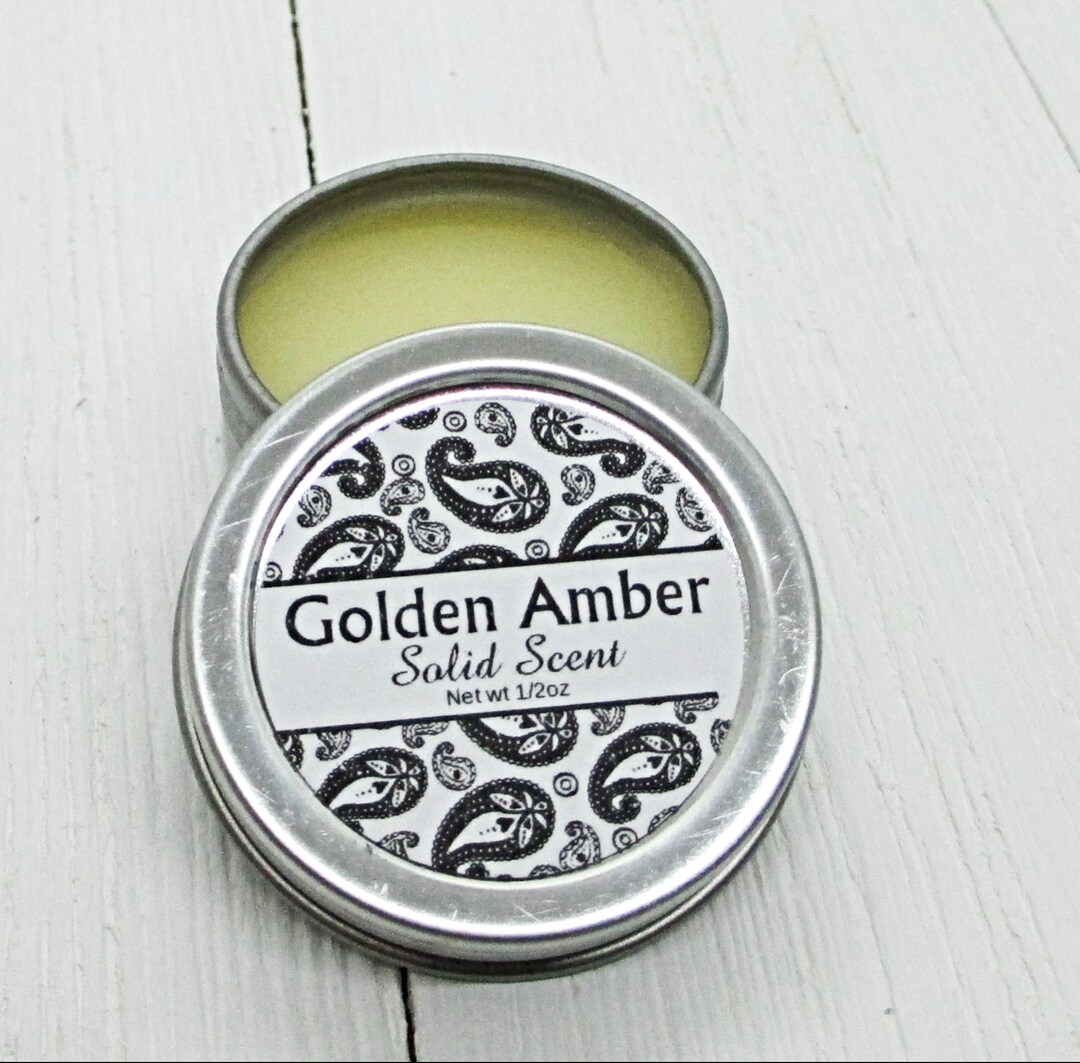 Golden Amber Solid Scent, Concentrated Travel Fragrance, 1/2oz Twist ...
