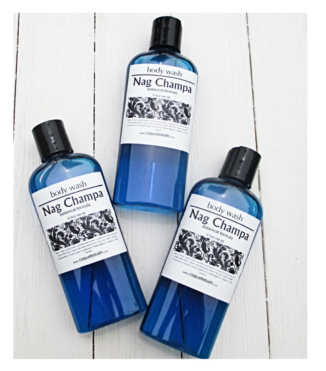 Nag Champa Body Wash, 6.5oz Bottle or Combo Set, Gentle Body Wash, Use ...