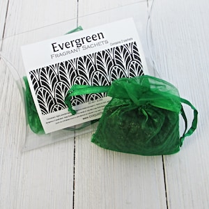 Evergreen Sachets, Aroma Beads, Set of 2 Highly Fragranced Organza Bag ...