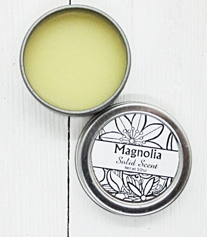 Magnolia Solid Scent, Concentrated Body Fragrance, 1/2oz Twist Lid Tin ...