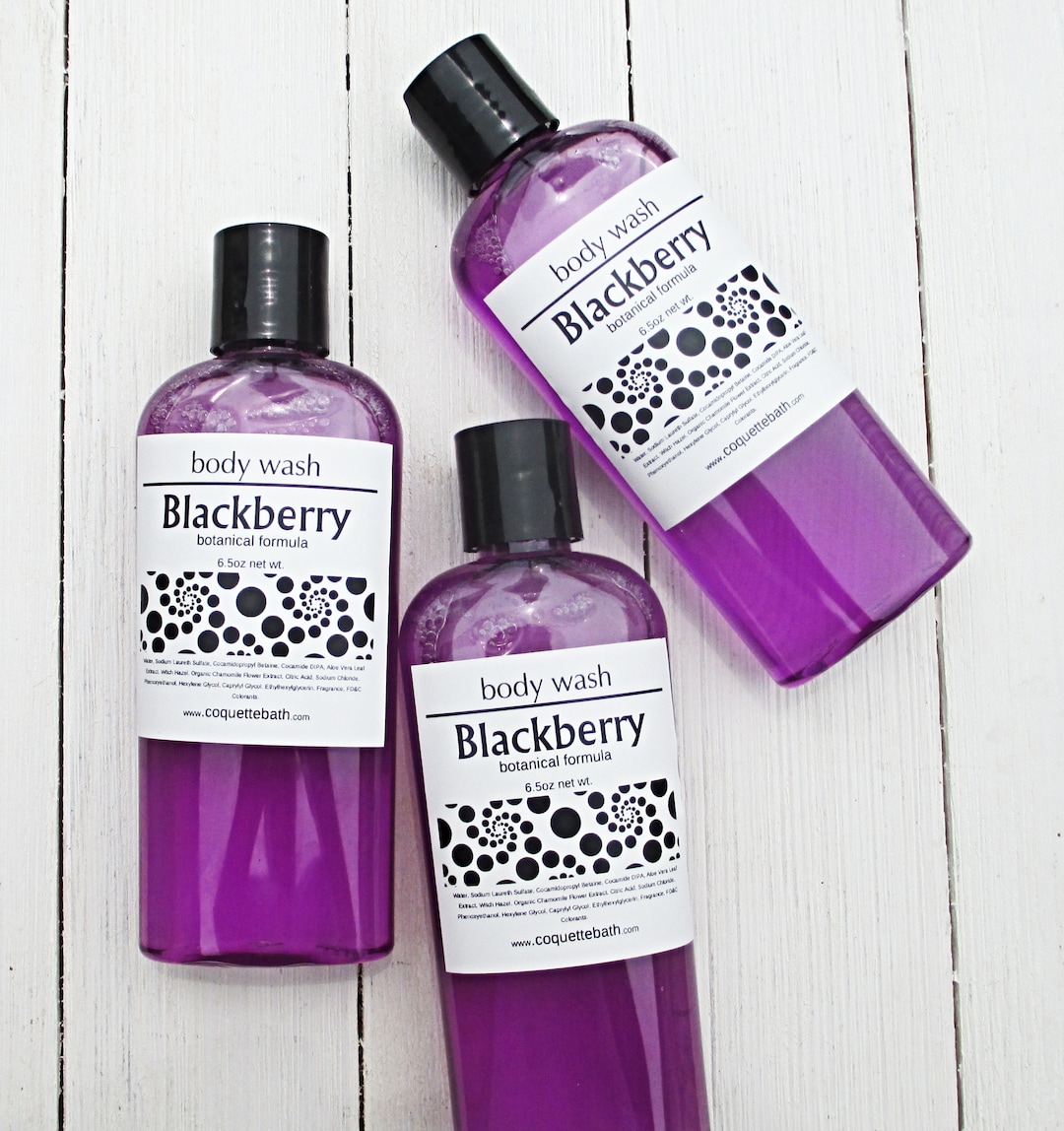 Blackberry Body Wash, 6.5oz Bottle or Combo Set, Gentle Body Wash ...