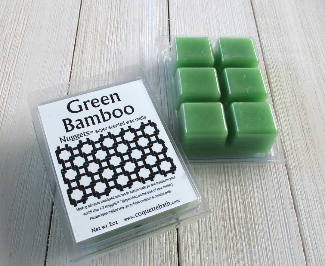 Green Bamboo Wax Melts, Soft Herbal Fragrance, Pick 2oz Classic or 5oz ...