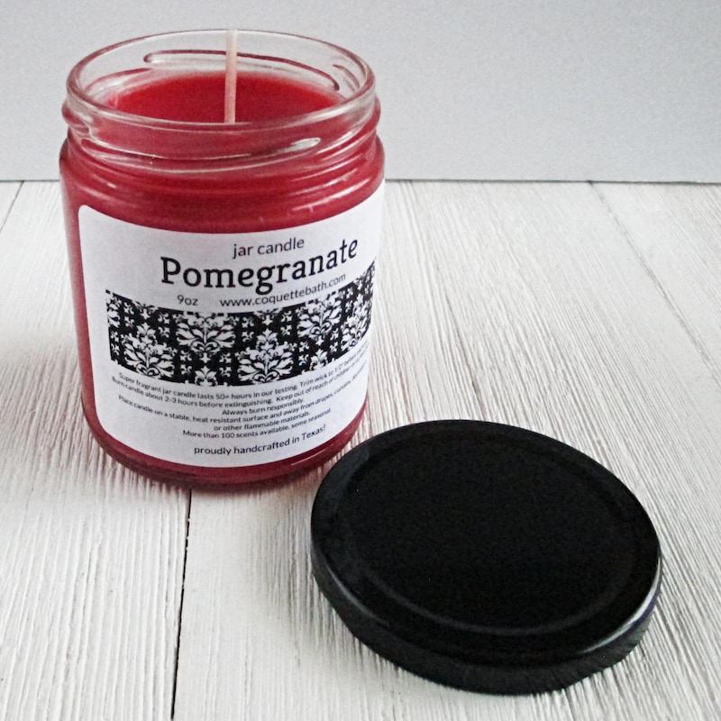 Pomegranate Candle Jar - Etsy