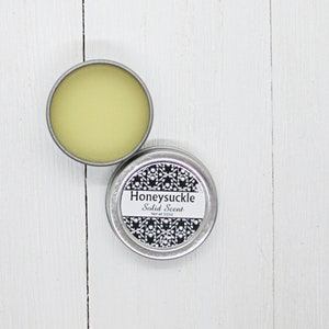 Honeysuckle Solid Scent, Concentrated Body Fragrance, 1/2oz Twist Lid Tin, Natural Body Perfume ...