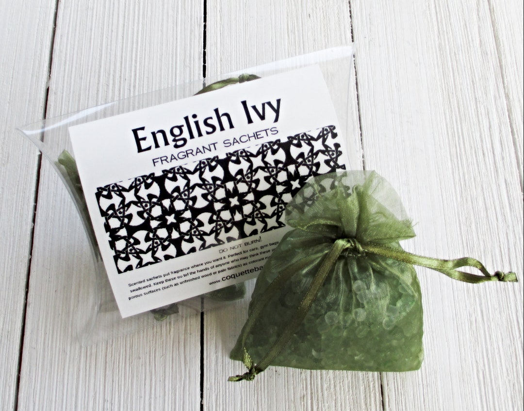 English Ivy Sachets, 2pc Set Highly Fragranced Organza Bag Sachets, Car ...