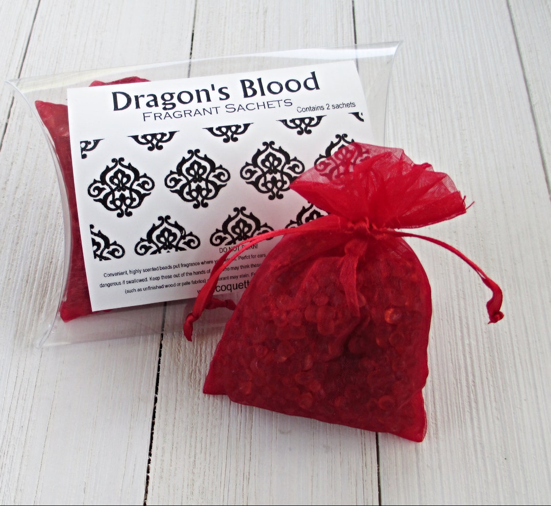 Dragon's Blood Sachets, 2pc Set Highly Fragranced Organza Bag Sachets ...