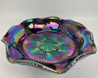 Fenton Purple Carnival Glass - Etsy