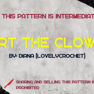 Terrifier Clown Crochet Pattern - Etsy