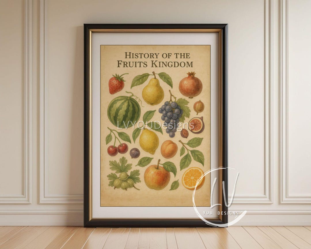 History of the Fruits Kingdom Botanical Print | Victorian Fruit ...