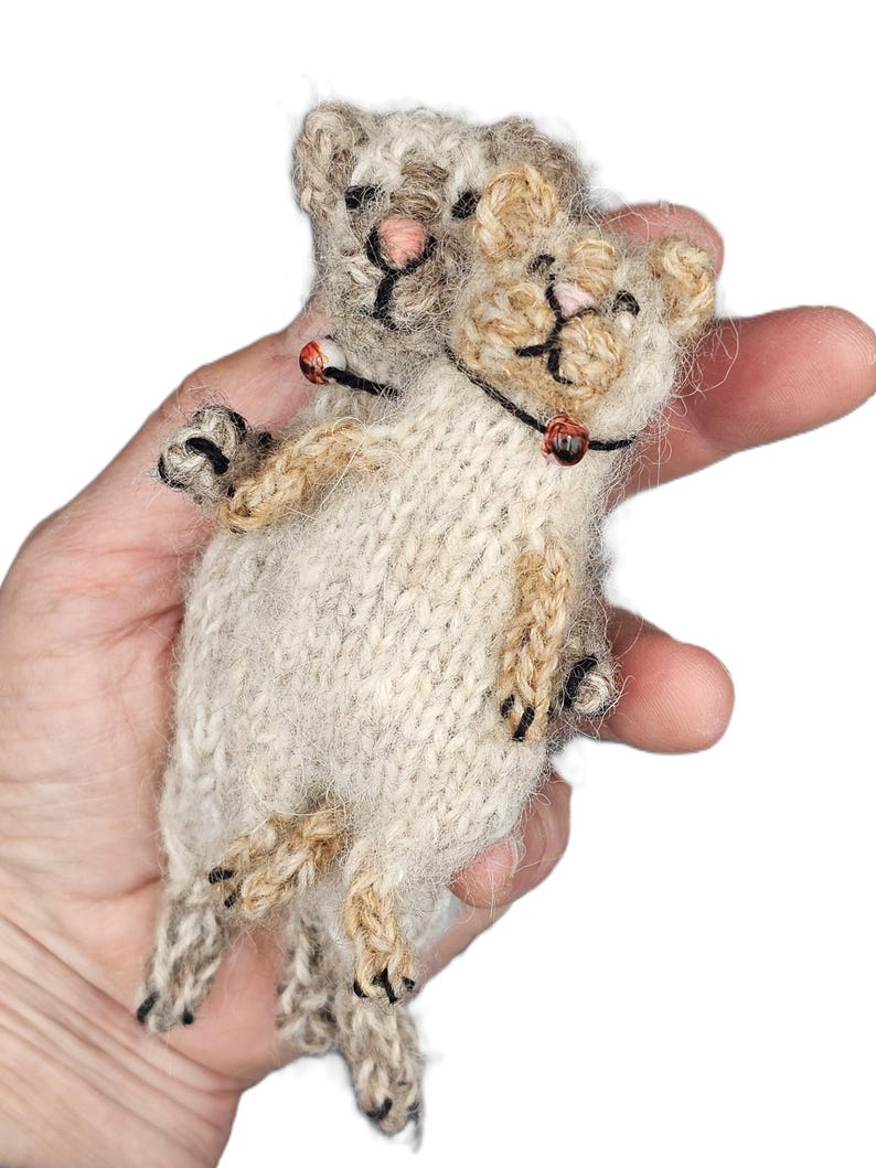 Tiny Cat Knitting Pattern – Small Knit Cat Toy PDF – Miniature Animal ...