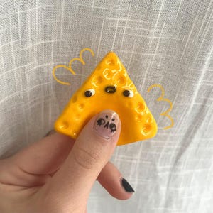 Cheesy Worry Stone | Anxiety Relief | Cute Thumb Buddy | Small Comfort ...