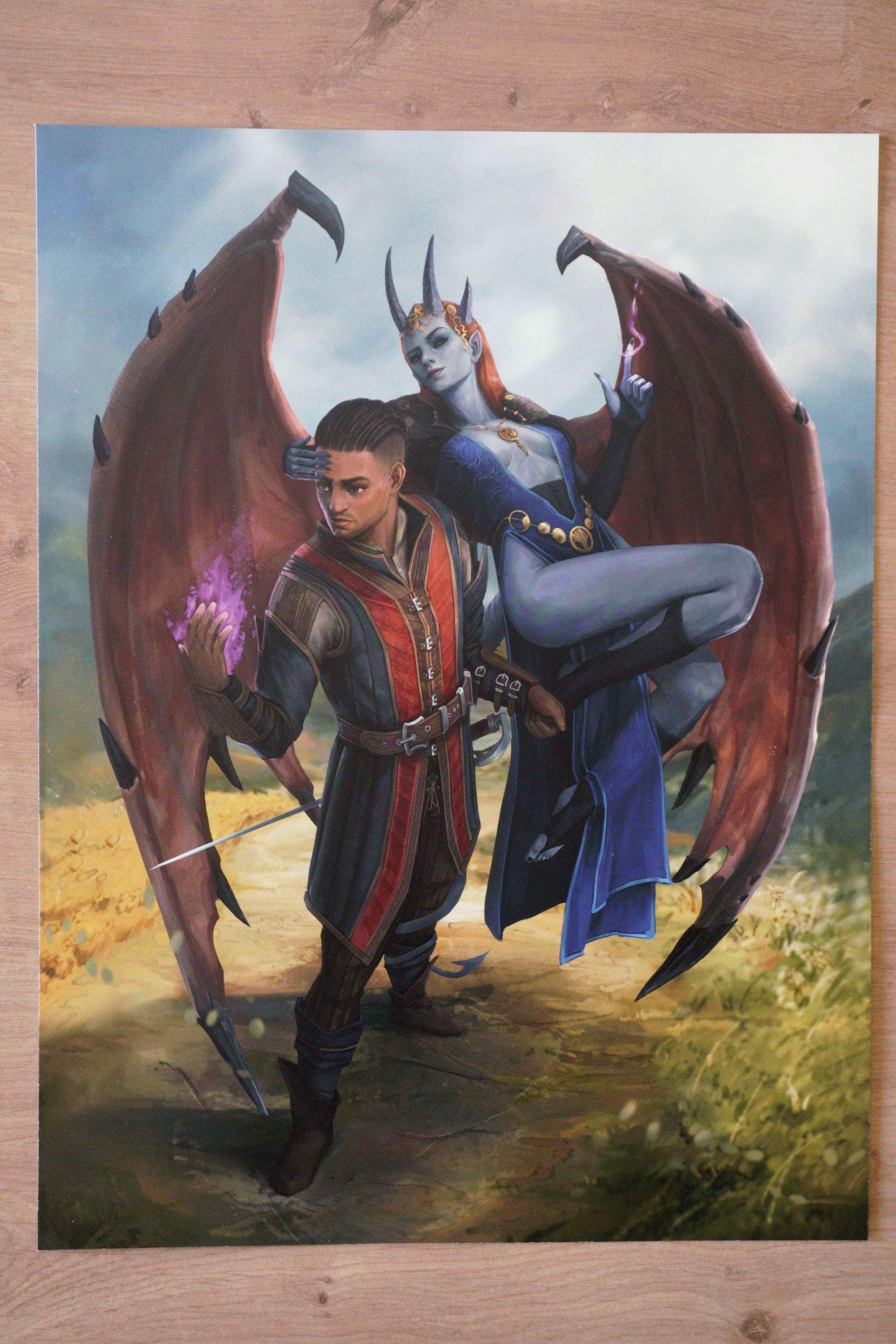 Wyll and Mizora Baldurs Gate 3 Fan Art Print - Etsy