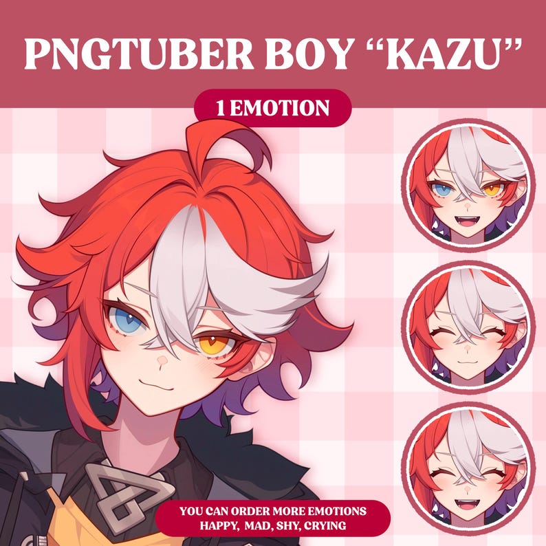 Custom Pngtuber Model Pngtuber Commission Cute Chibi PNG Tuber Model ...